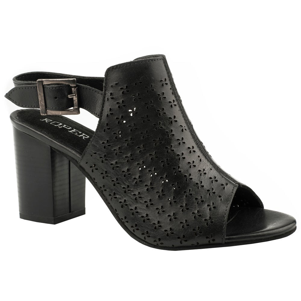 Roper Womens Mika Cut Out Block Shooties Sandals Casual - Walmart.com
