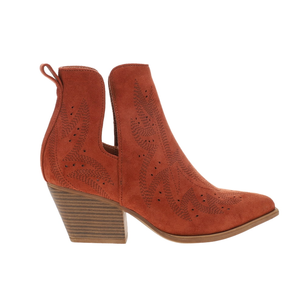Roper Womens Olivia Pointed Toe Cowboy Ankle Boots - Walmart.com