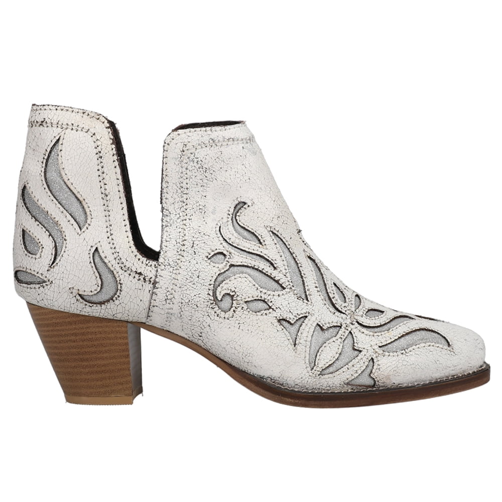 Roper Womens Rowdy Glitz Vintage Tooled Inlay Snip Toe Cowboy Ankle ...