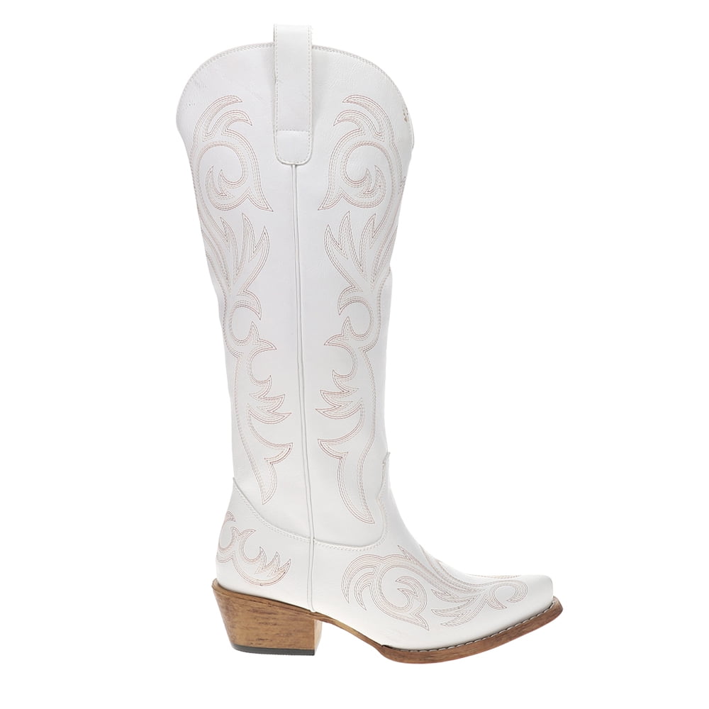 Roper Womens Ryder Embroidered Snip Toe Pull On Cowboy Tall Boots ...