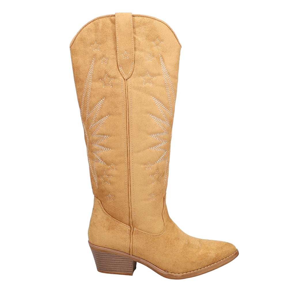 Roper Womens Starburst Narrow Pointed Toe Embroidered Cowboy Mid Calf ...