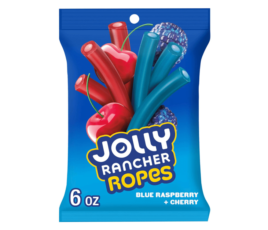 Ropes Blue Raspberry and Cherry Flavored Candy Bag, 6 oz - Walmart.com