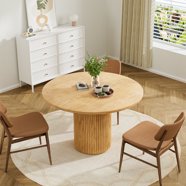 Saltoro Sherpi Ridge Handcrafted 47 Inch Round Dining Table, Mango Wood ...
