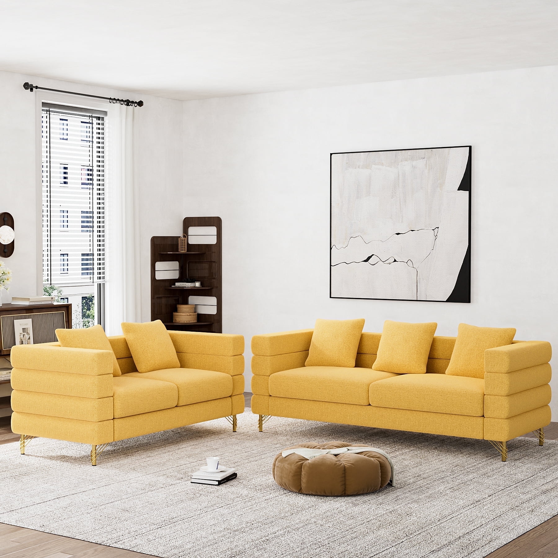 Rophefx Mid Century 2&3-Seater Sofa Couch for Bedroom, Living Room ...