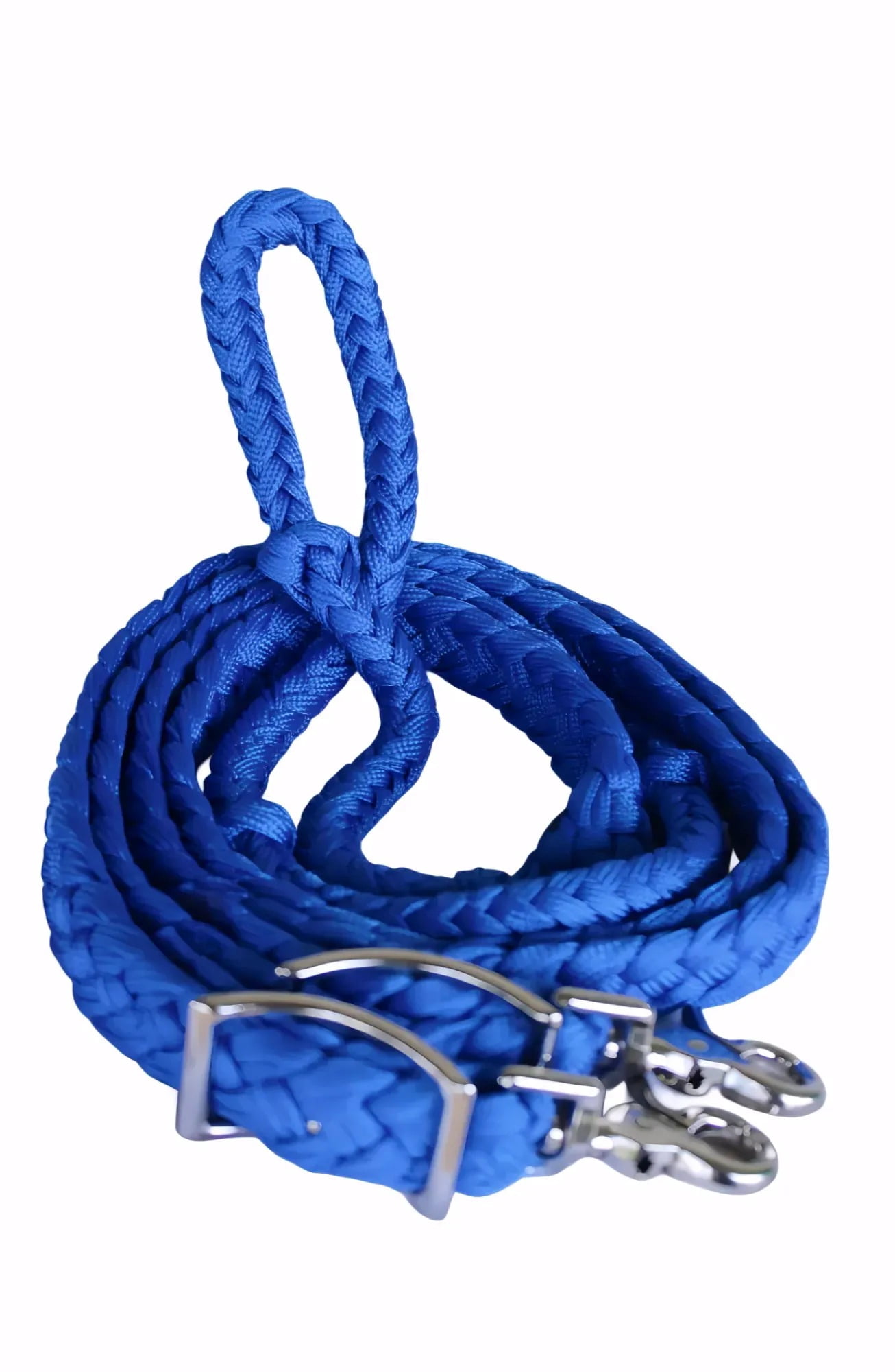 Roping Knotted Horse Tack Western Barrel Reins Nylon Braided Blue 60720 ...