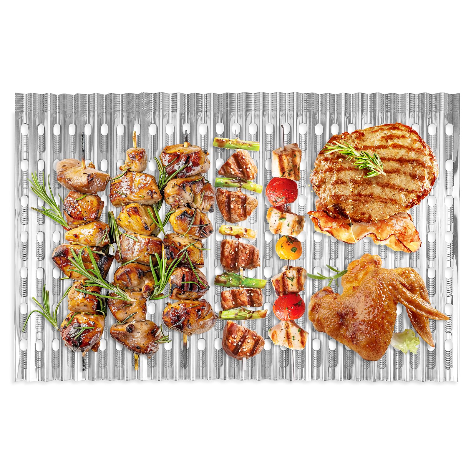 Roponan 20 Pack Disposable Aluminum Grill Liners, 12" x 20" Rollable ...