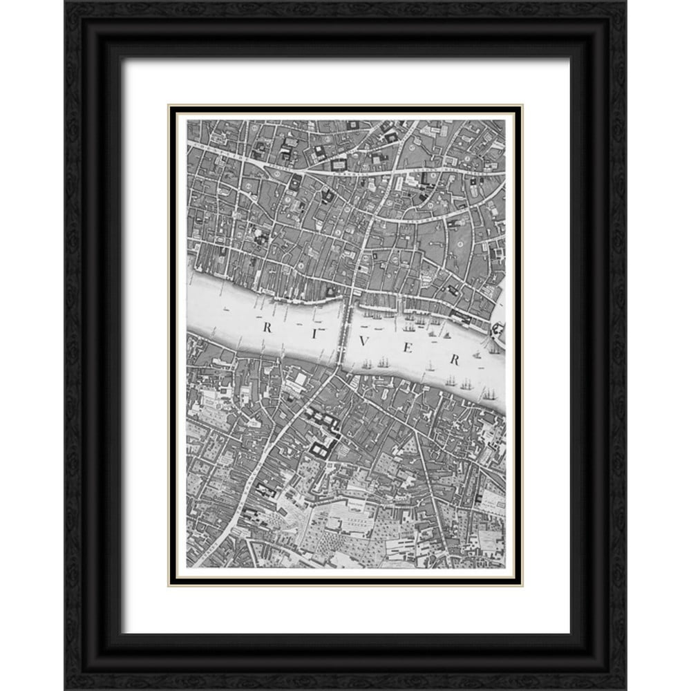 Roque, John 11x14 Black Ornate Wood Framed with Double Matting Museum ...