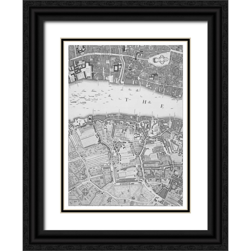 Roque, John 11x14 Black Ornate Wood Framed with Double Matting Museum ...