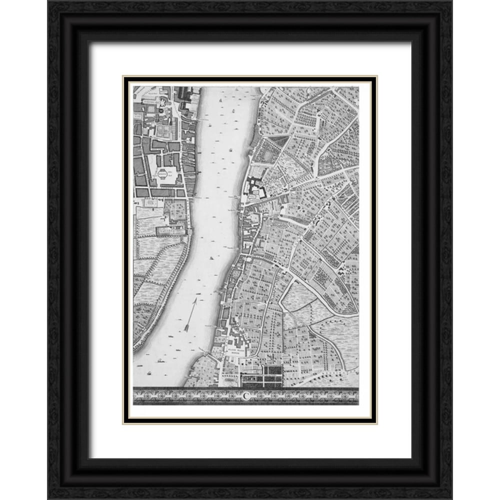 Roque, John 11x14 Black Ornate Wood Framed with Double Matting Museum ...