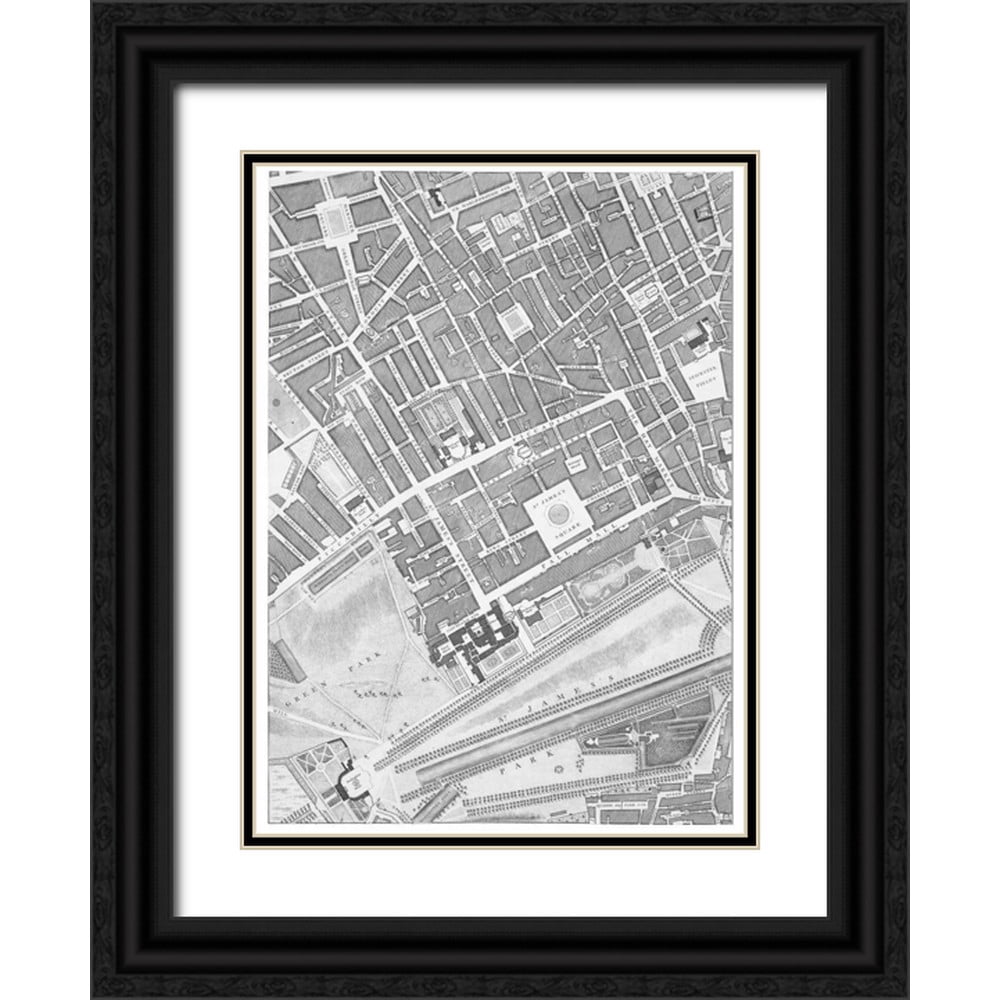 Roque, John 11x14 Black Ornate Wood Framed with Double Matting Museum ...