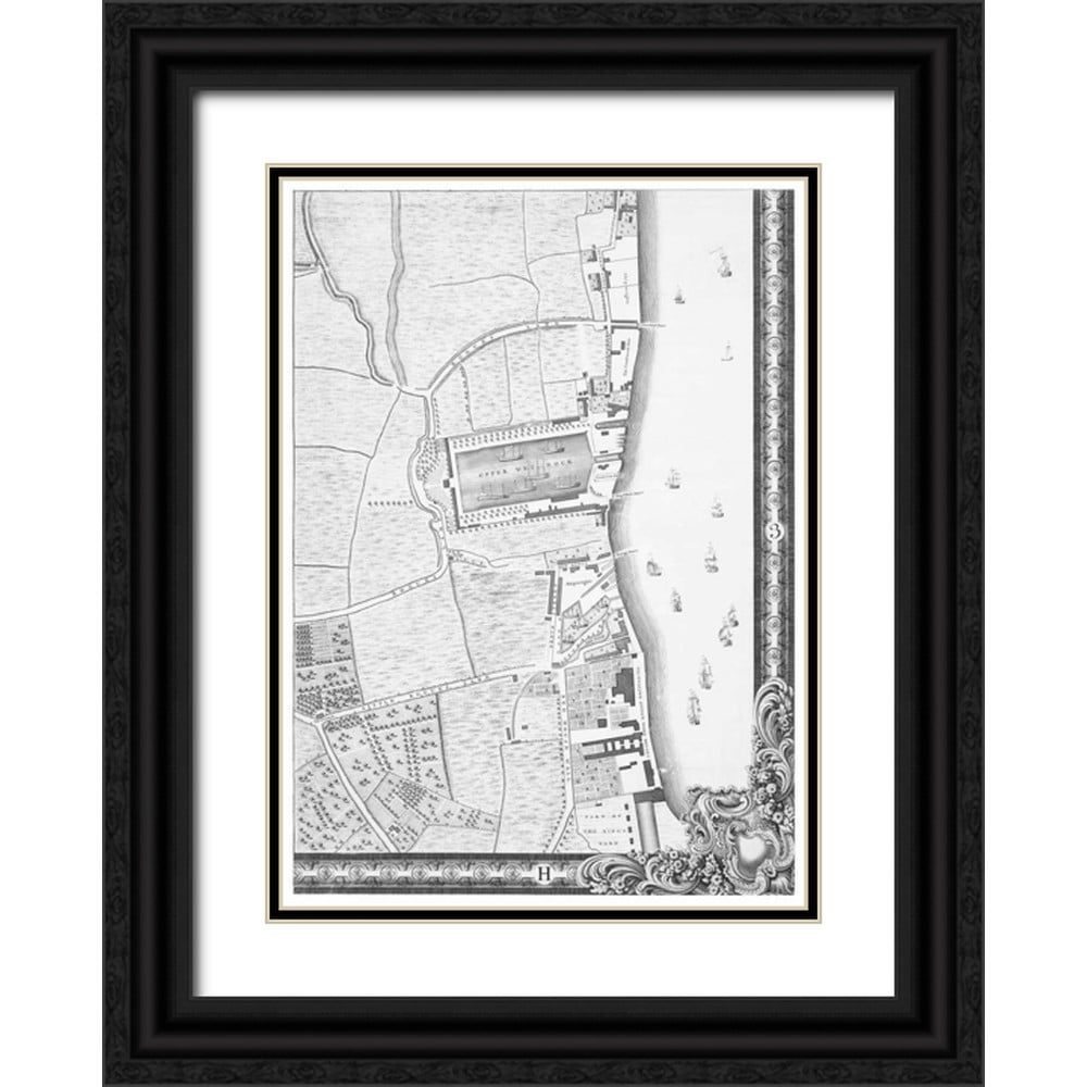 Roque, John 14x18 Black Ornate Wood Framed with Double Matting Museum ...