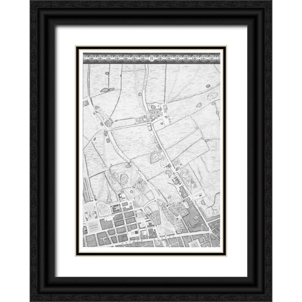 Roque, John 14x18 Black Ornate Wood Framed with Double Matting Museum ...