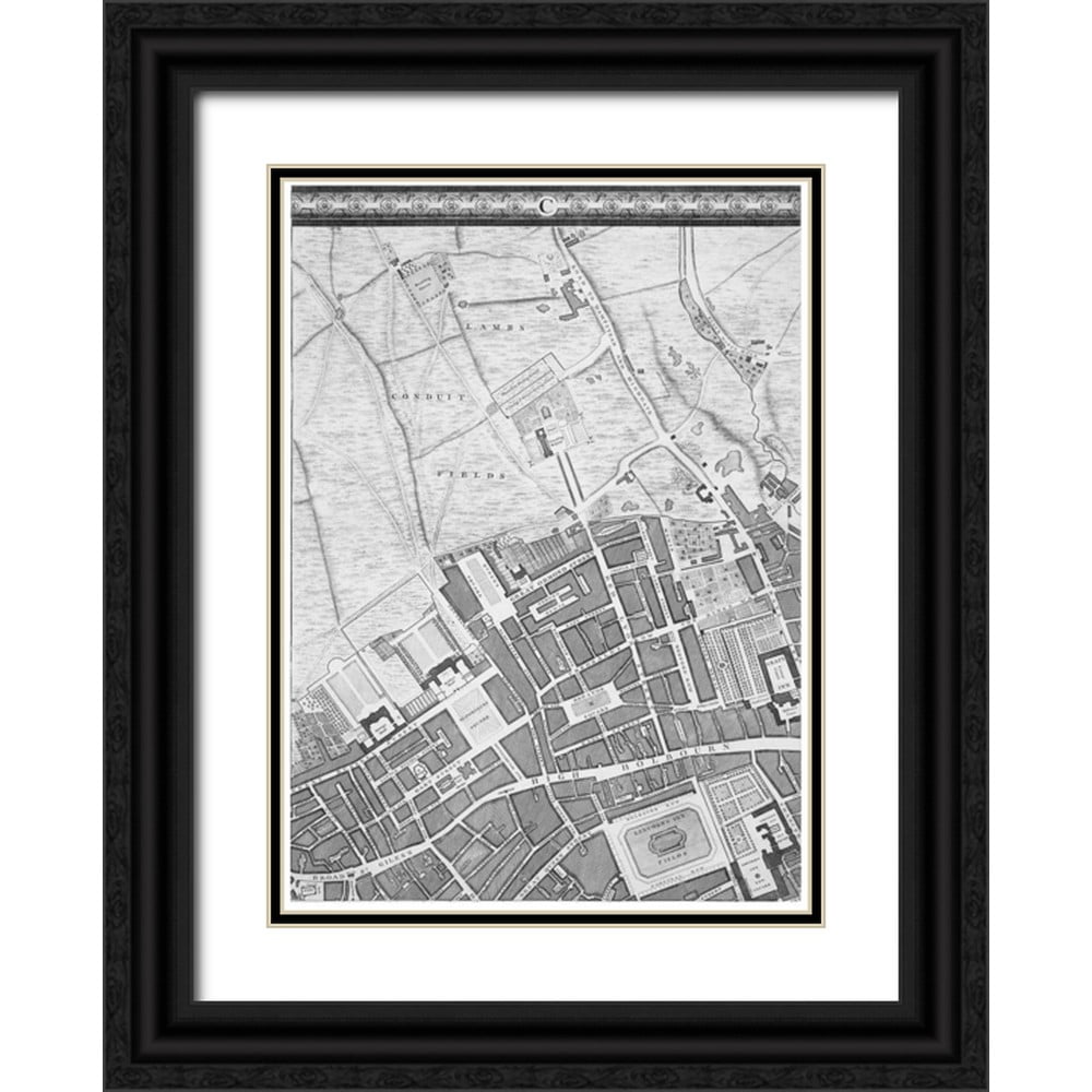 Roque, John 14x18 Black Ornate Wood Framed with Double Matting Museum ...