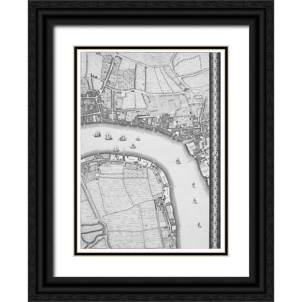 Roque, John 14x18 Black Ornate Wood Framed with Double Matting Museum ...