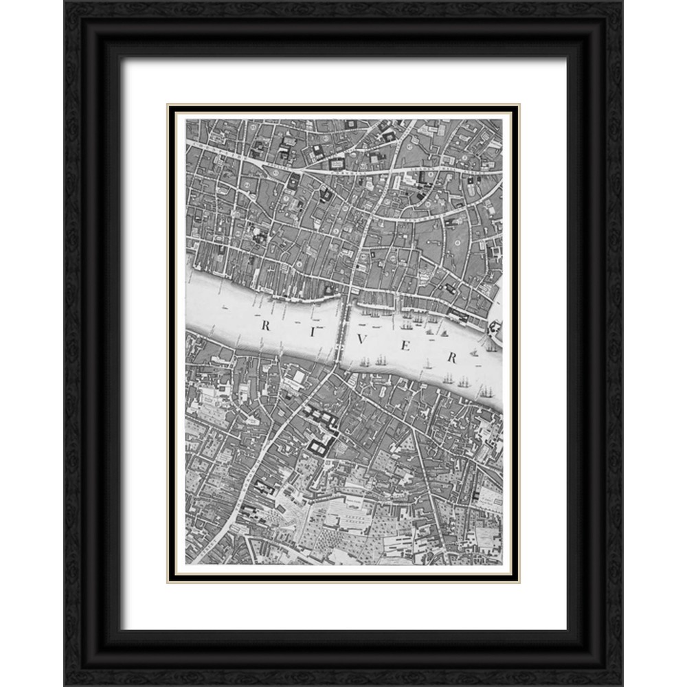Roque, John 18x24 Black Ornate Wood Framed with Double Matting Museum ...