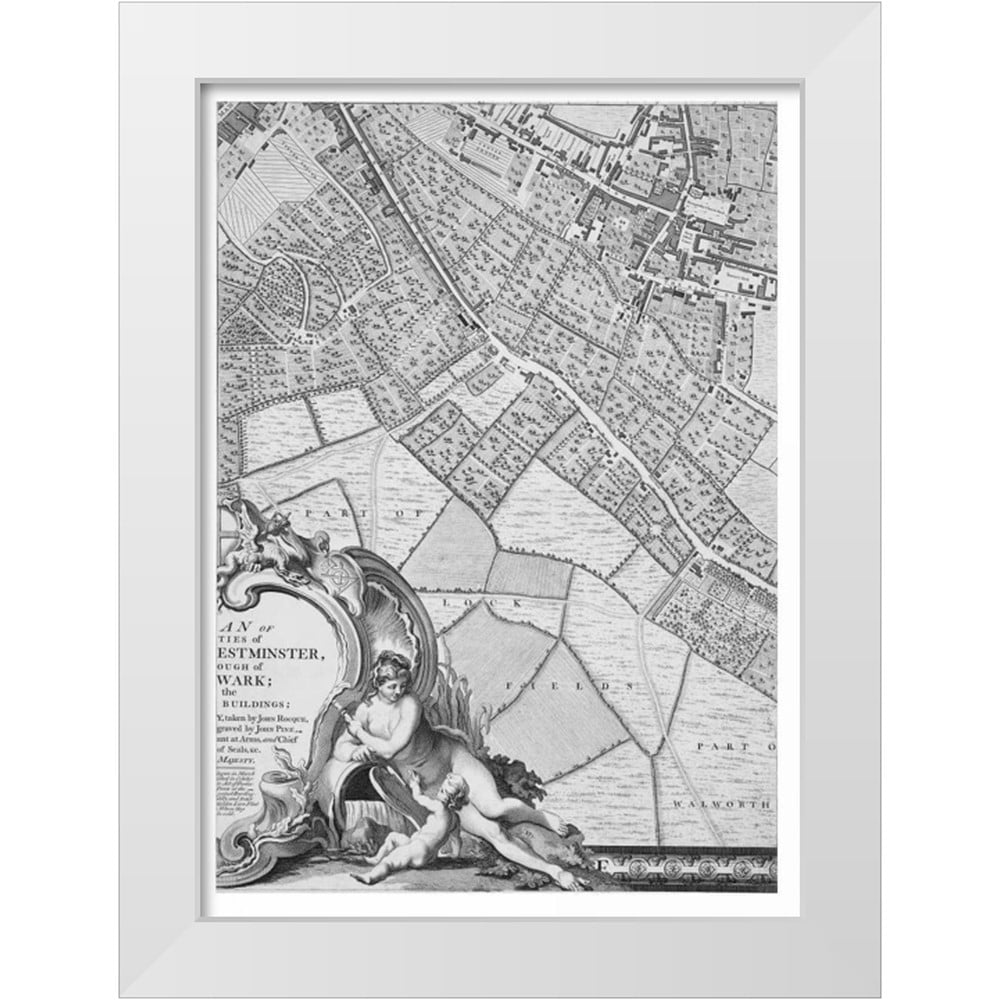 Roque, John 18x24 White Modern Wood Framed Museum Art Print Titled ...