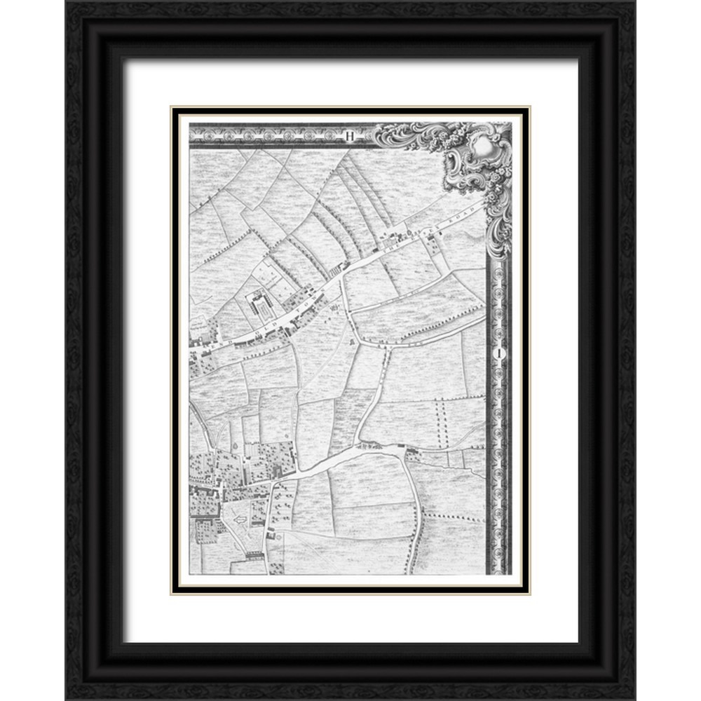 Roque, John 19x24 Black Ornate Wood Framed with Double Matting Museum ...