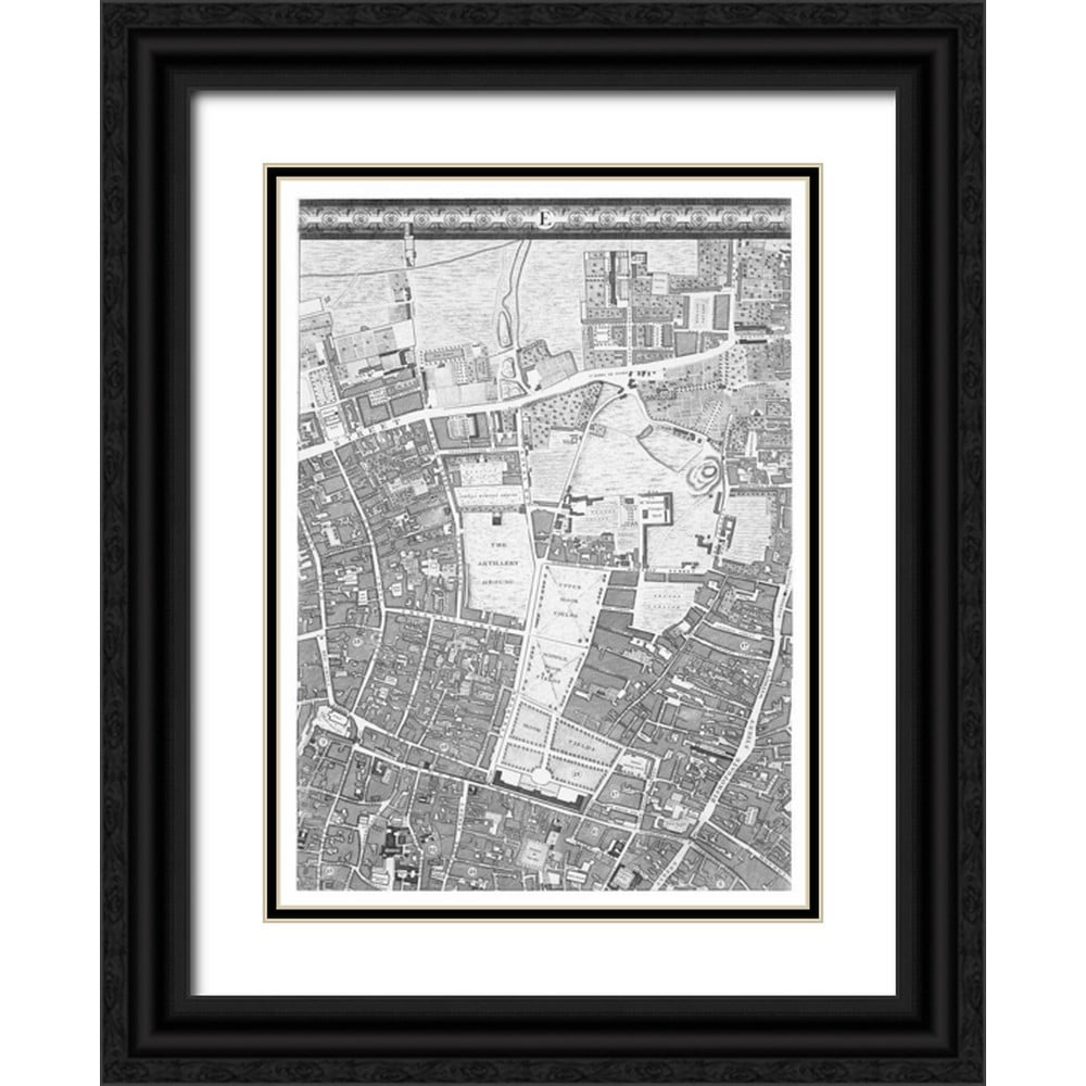 Roque, John 19x24 Black Ornate Wood Framed with Double Matting Museum ...