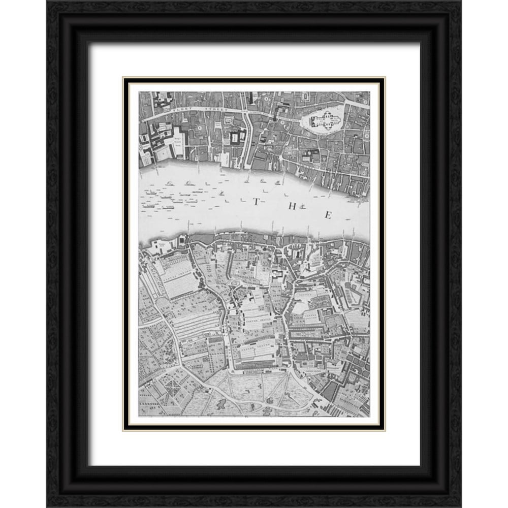 Roque, John 19x24 Black Ornate Wood Framed with Double Matting Museum ...