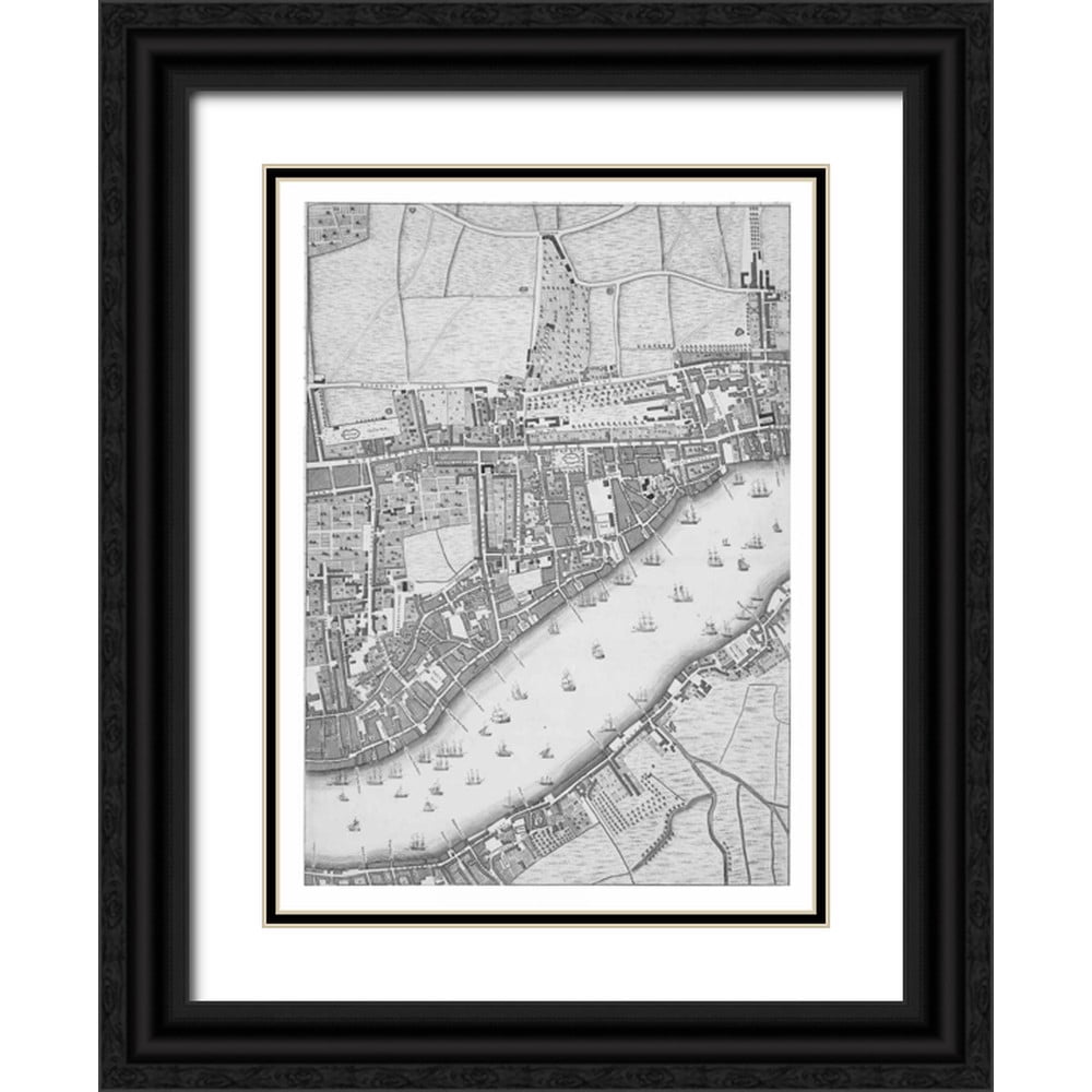 Roque, John 24x32 Black Ornate Wood Framed with Double Matting Museum ...