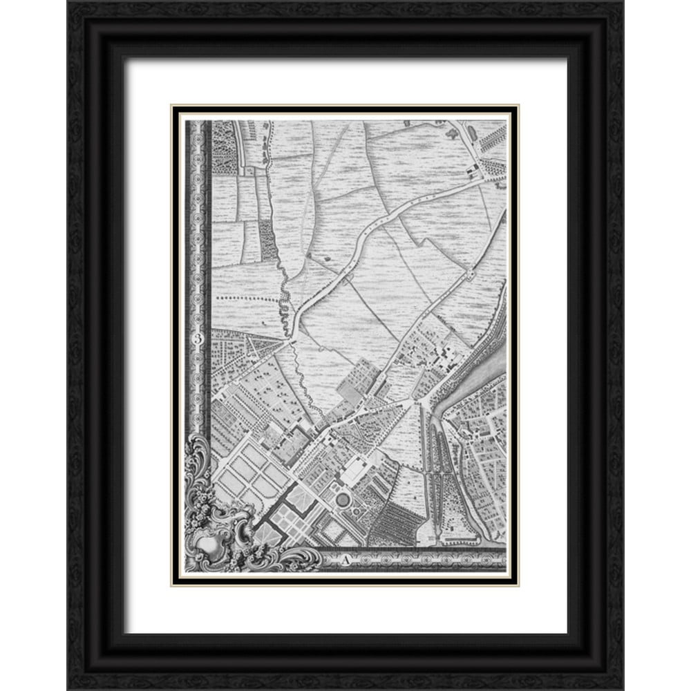 Roque, John 24x32 Black Ornate Wood Framed with Double Matting Museum ...