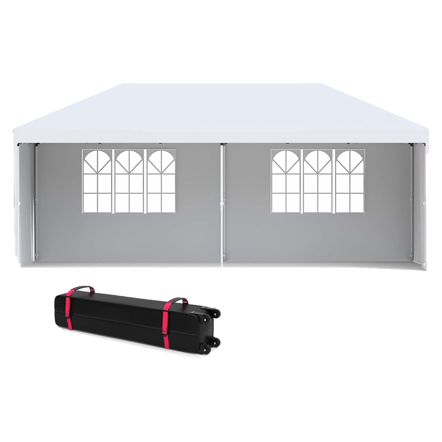 Roromall 10x20FT Pop Up Canopy Tent with 4 Sidewalls, Waterproof Heavy ...