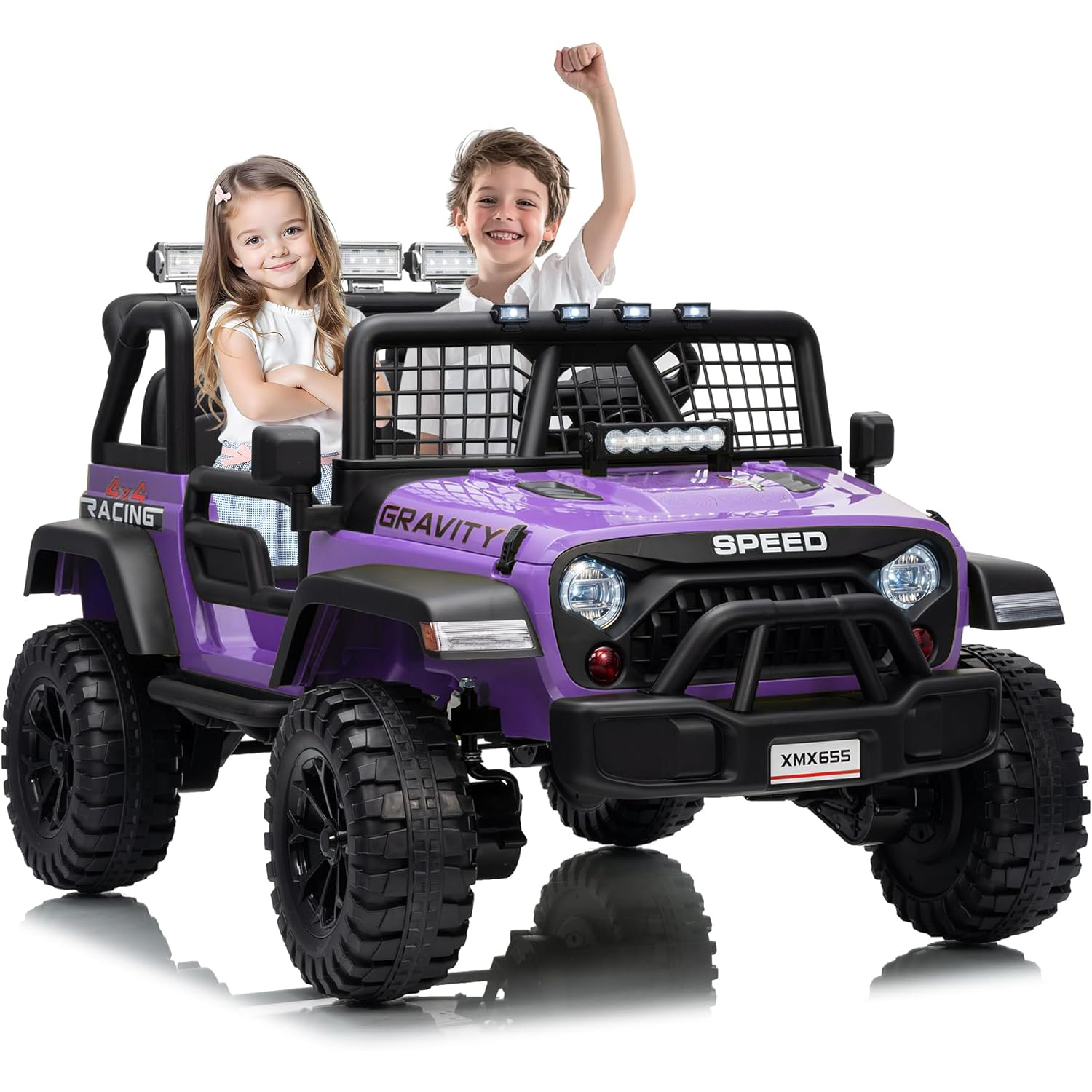Roromall 24V 2-Seater Kids Electric Truck with Parent Remote Control ...