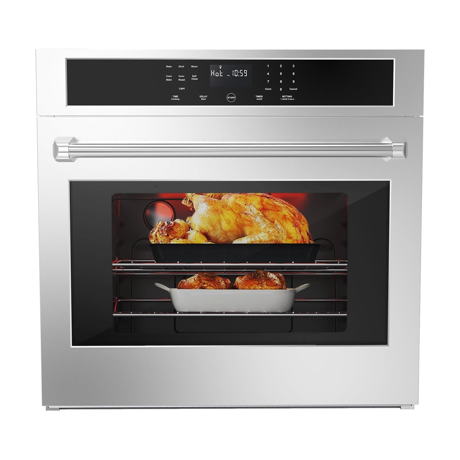 Roromall 30" Single Wall Ovens Electric Built-in Convection Oven, 3800W ...