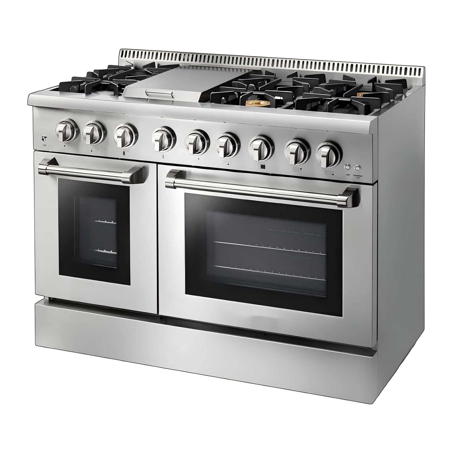 Roromall 48" Full Gas Freestanding Range with 6 Sealed Burner Gas ...