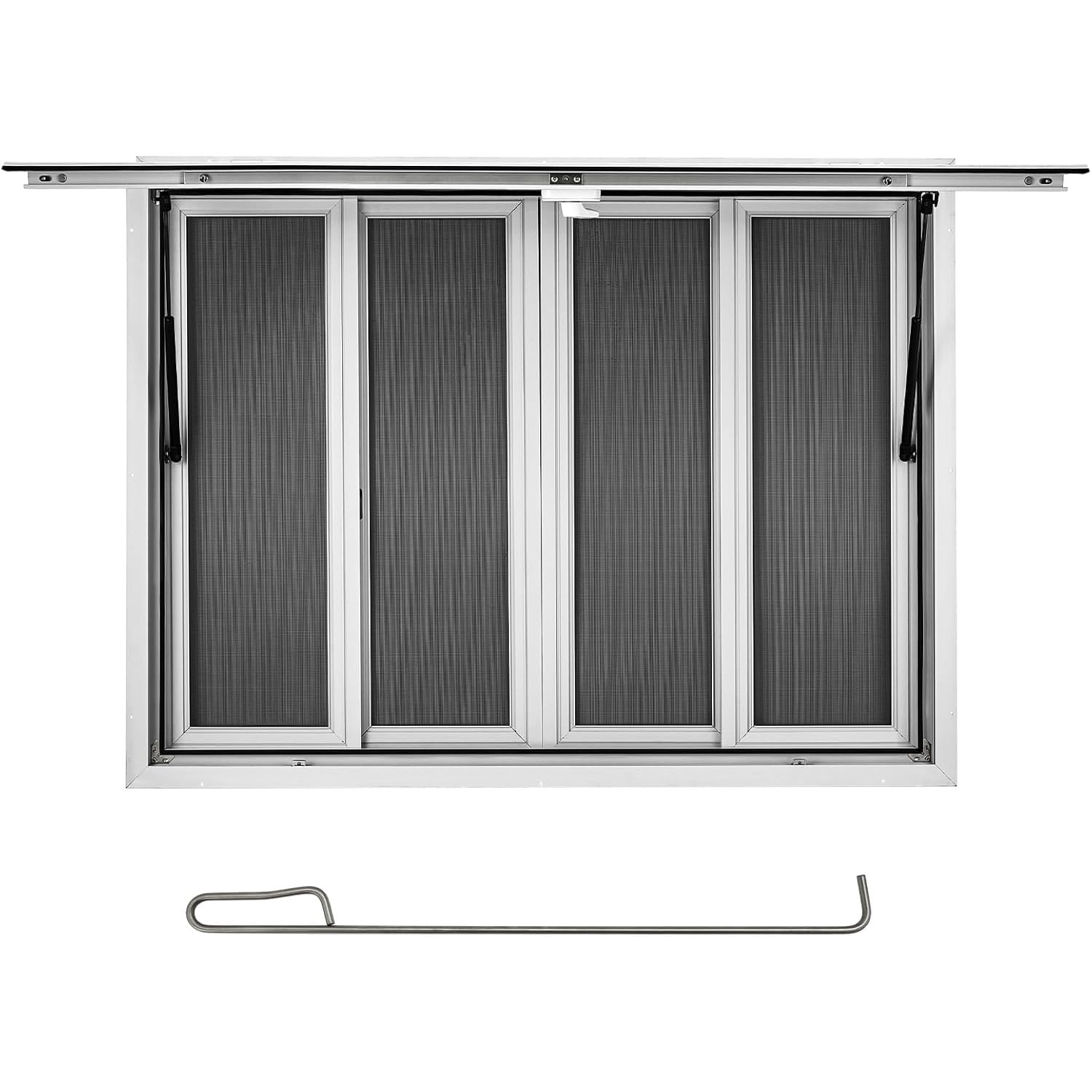 Roromall Concession Window, Aluminum Alloy Food Truck Service Window ...