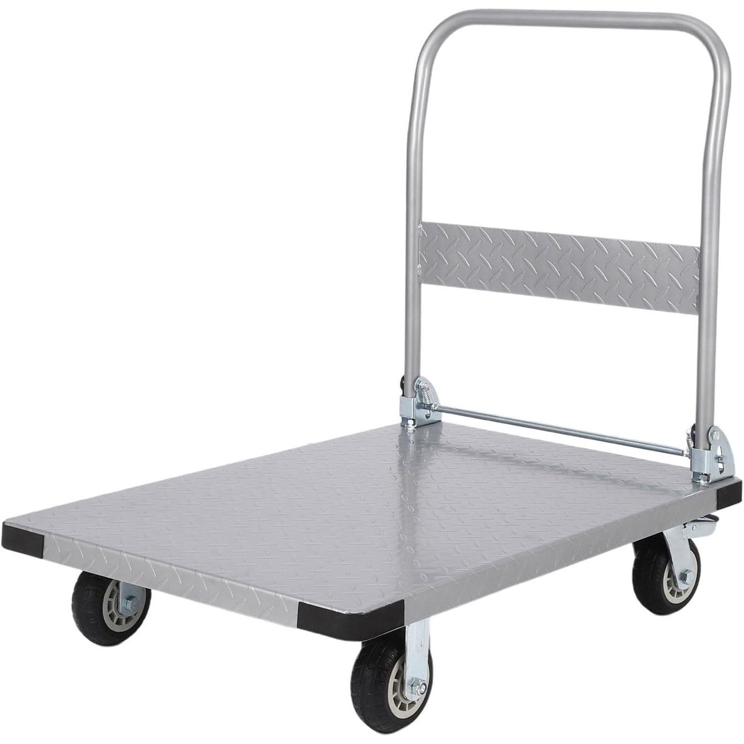Roromall Foldable Platform Truck Heavy Duty Steel Flat Push Dolly with ...
