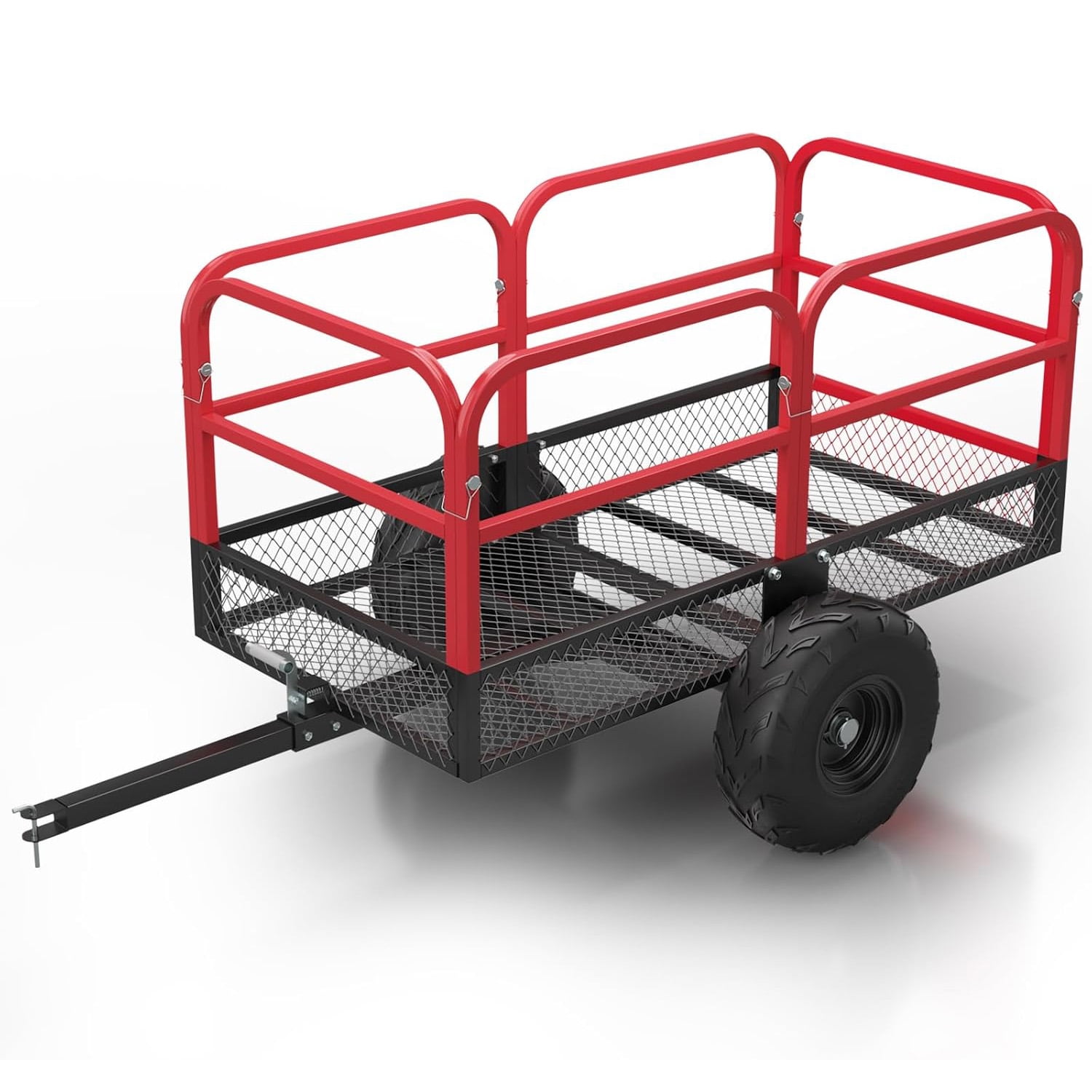 Roromall Heavy Duty Utility Trailer ATV Trailer, 1700lbs 17 Cu. Ft Lawn ...