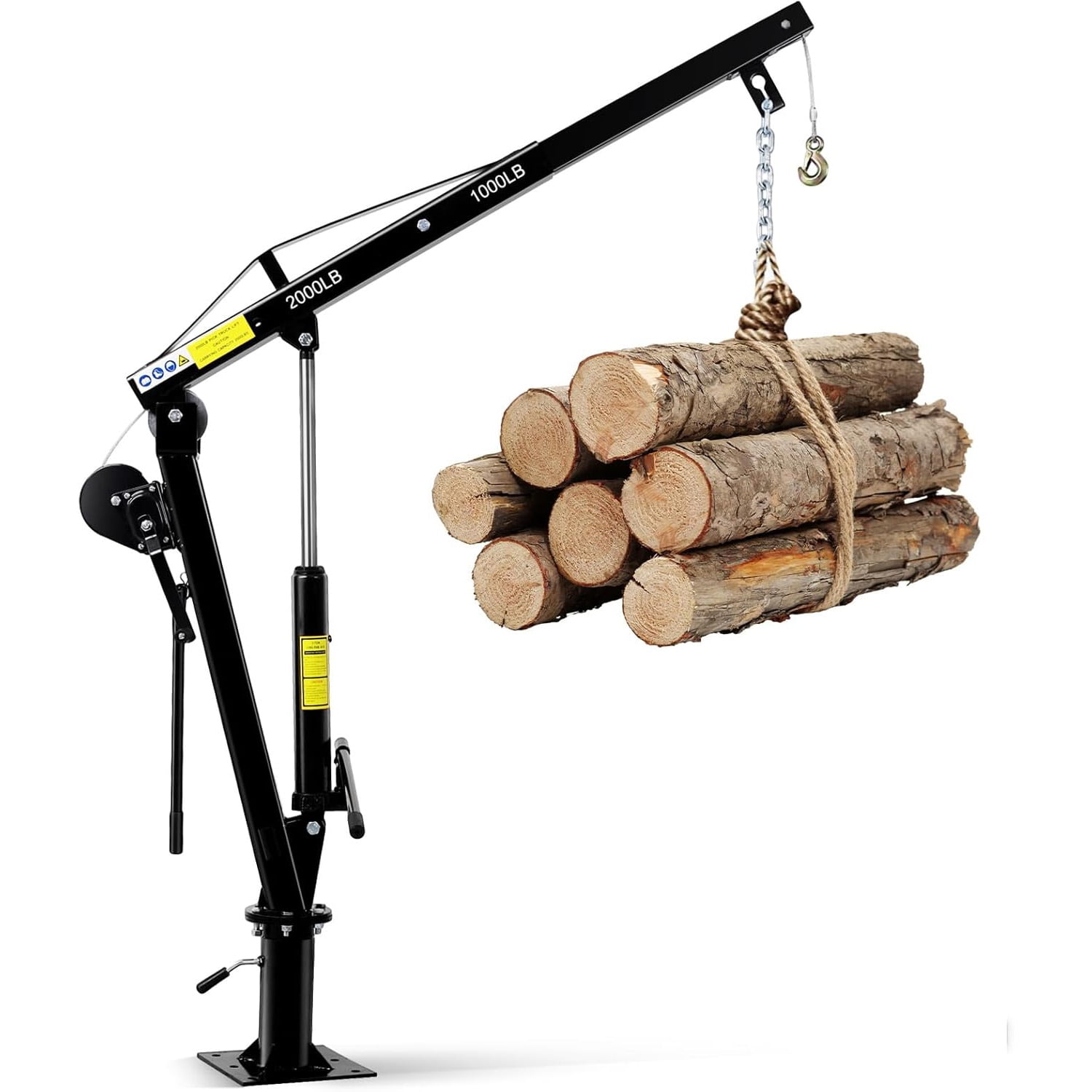 Roromall Hydraulic Pickup Truck Crane, 2000 LBS Capacity, Folding Truck ...