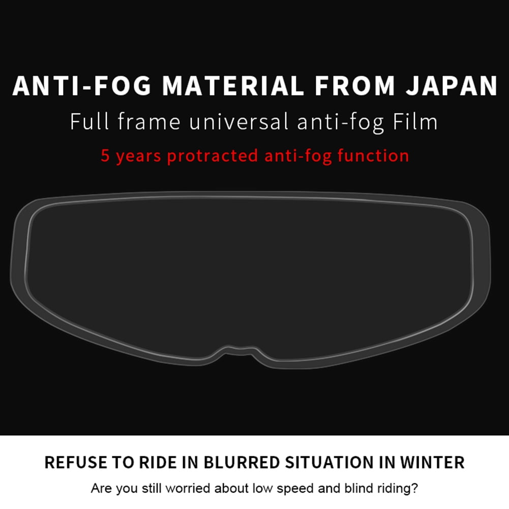 Roromall Motorcycle Helmet Anti Fog Film Universal Full Helmet Lens ...