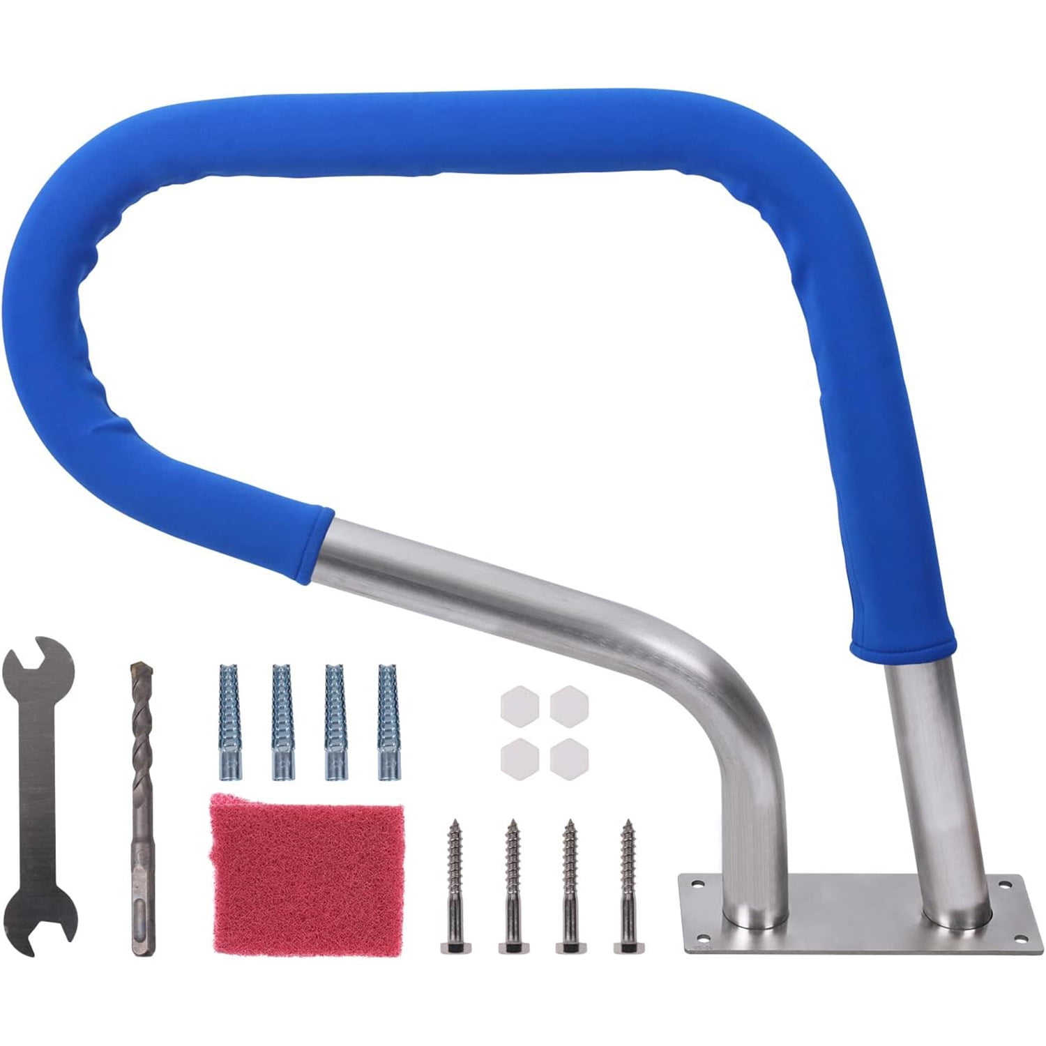 Roromall Pool Handrail, Swimming Pool Stair Rail 304 Stainless Steel ...