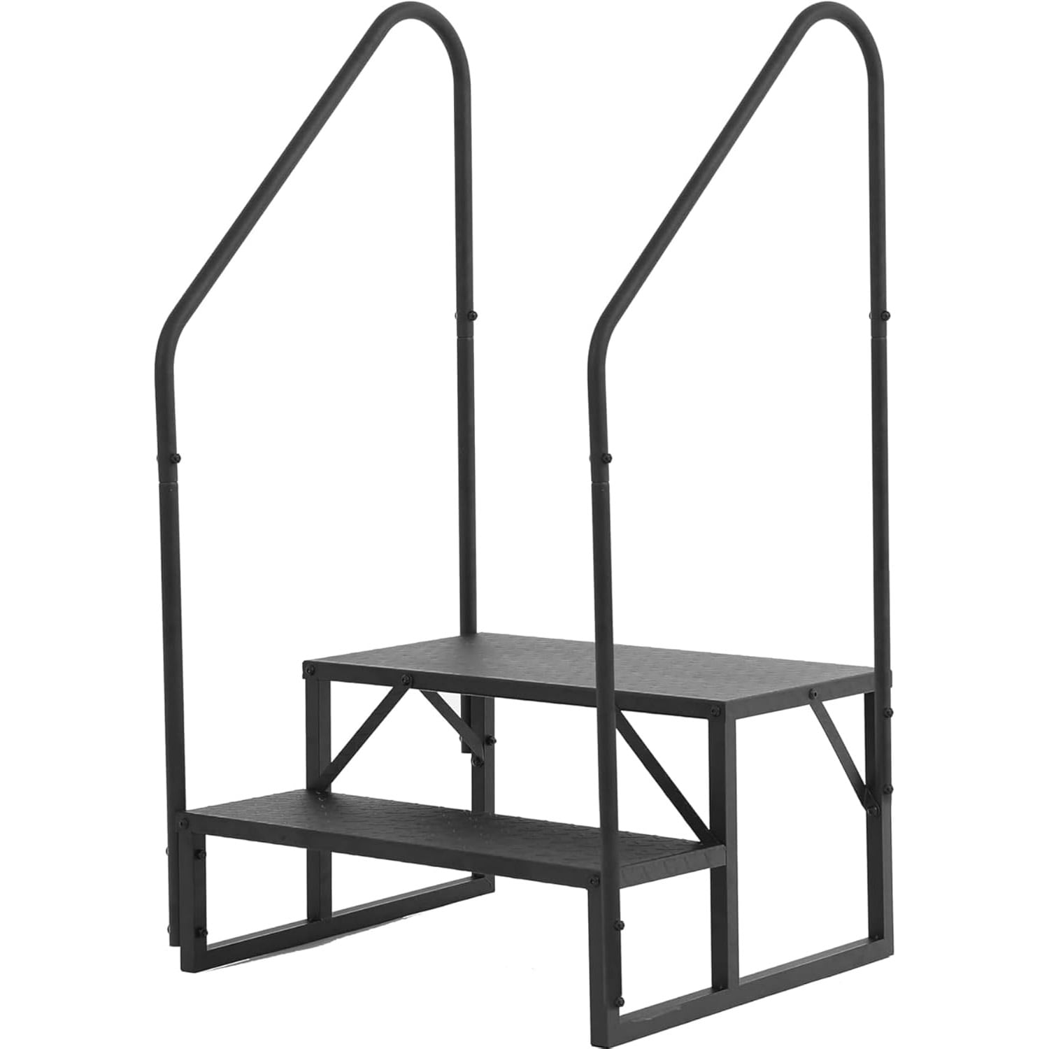 Roromall RV Steps with Handrails, 2/3/4/5-Step Anti-Slip Step Ladder ...
