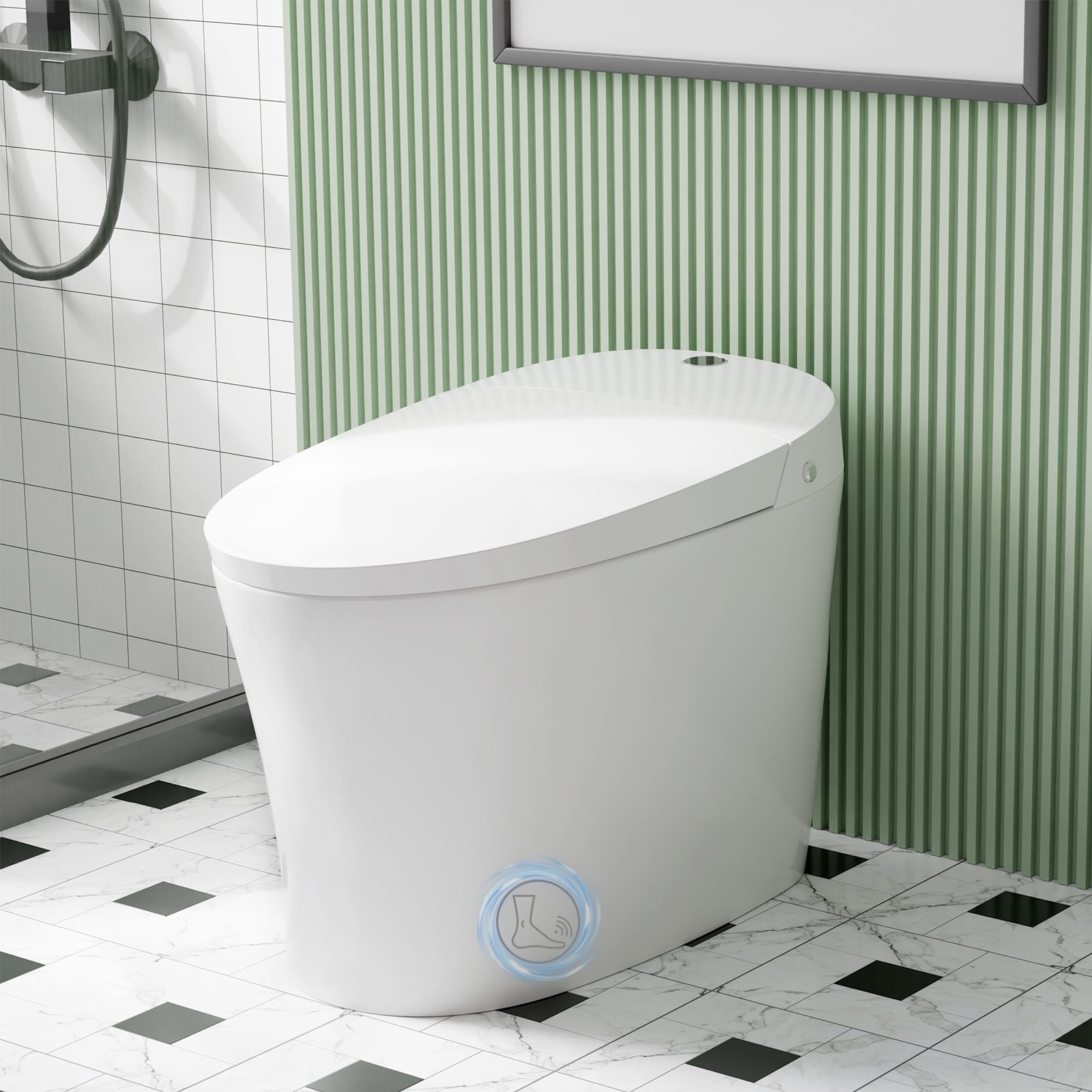 Roromall Smart Toilet, Auto Flush Smart Toilet, Modern Toilet for ...