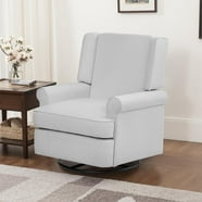 Lunale Swivel Glider Rocking Chair for Nursery, Wingback Upholstered ...