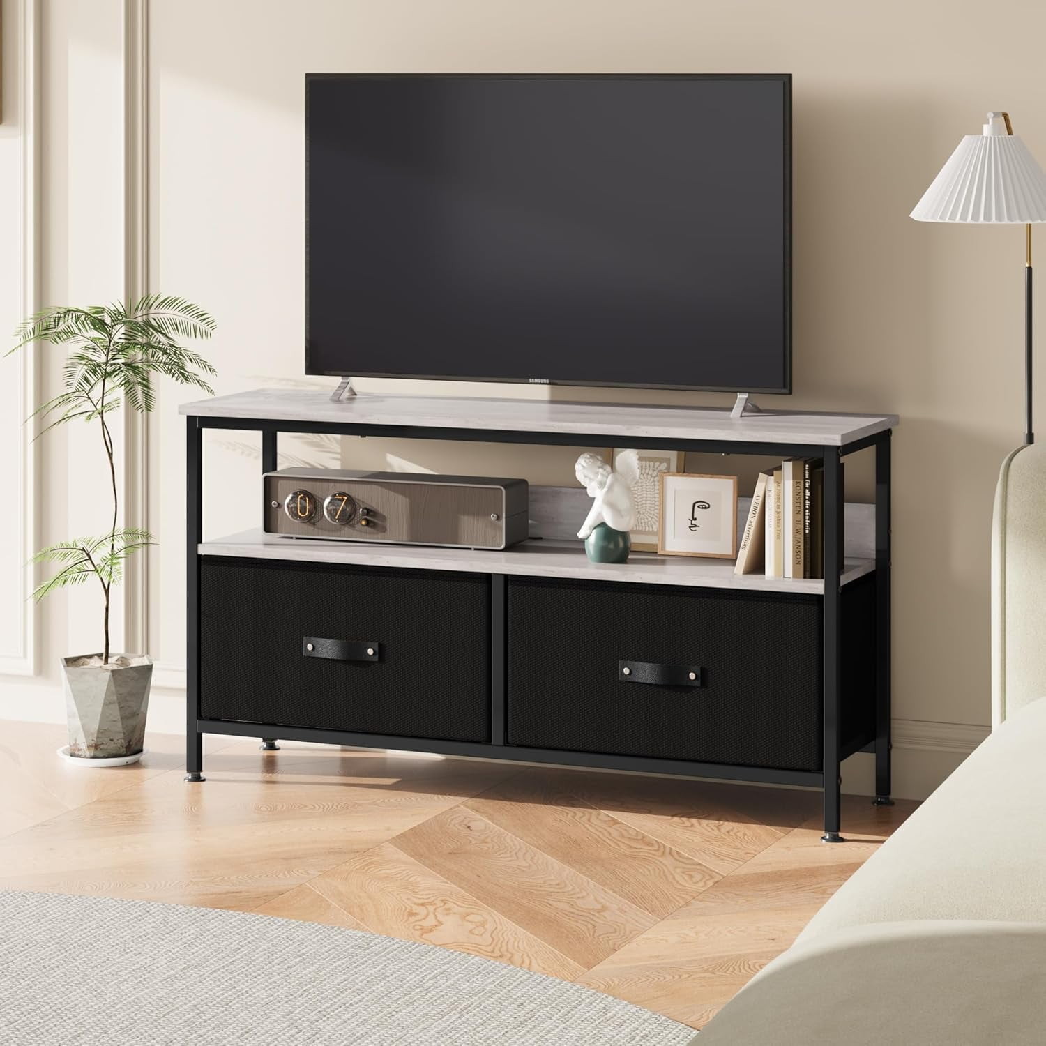Roromall TV Stand with Drawer, Entertainment Center with Storage, 50 ...