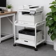 Roromall Under Desk Printer Stand, 20" Printer Table with Height ...