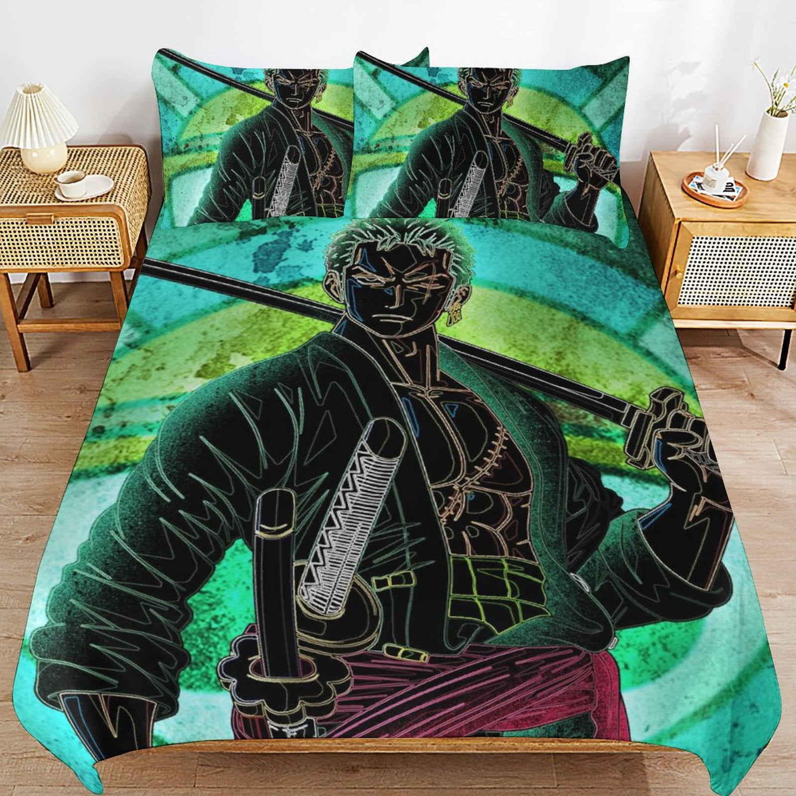 Roronoa Zoro Bed Duvet Cover Microfiber Bedding Sets 3D Printed ...