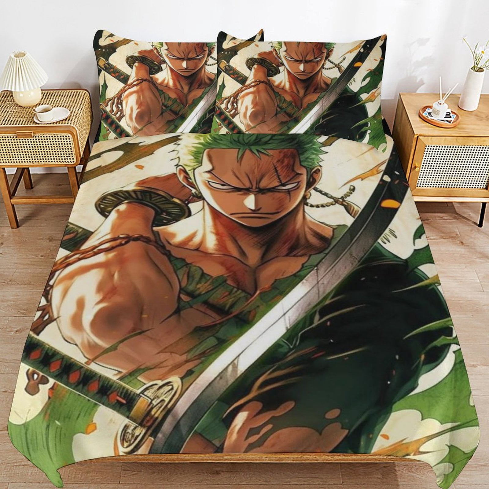 Roronoa Zoro Bed Duvet Cover Microfiber Bedding Sets 3D Printed ...