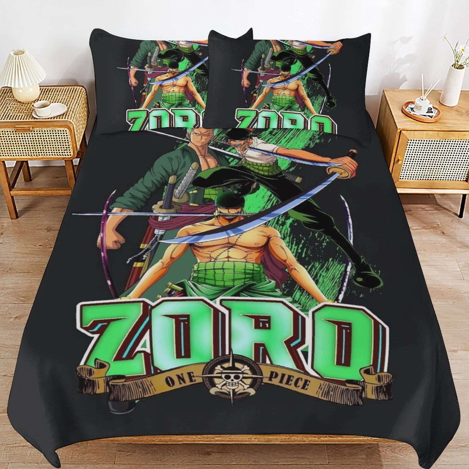 Roronoa Zoro Bed Duvet Cover Microfiber Bedding Sets 3D Printed ...