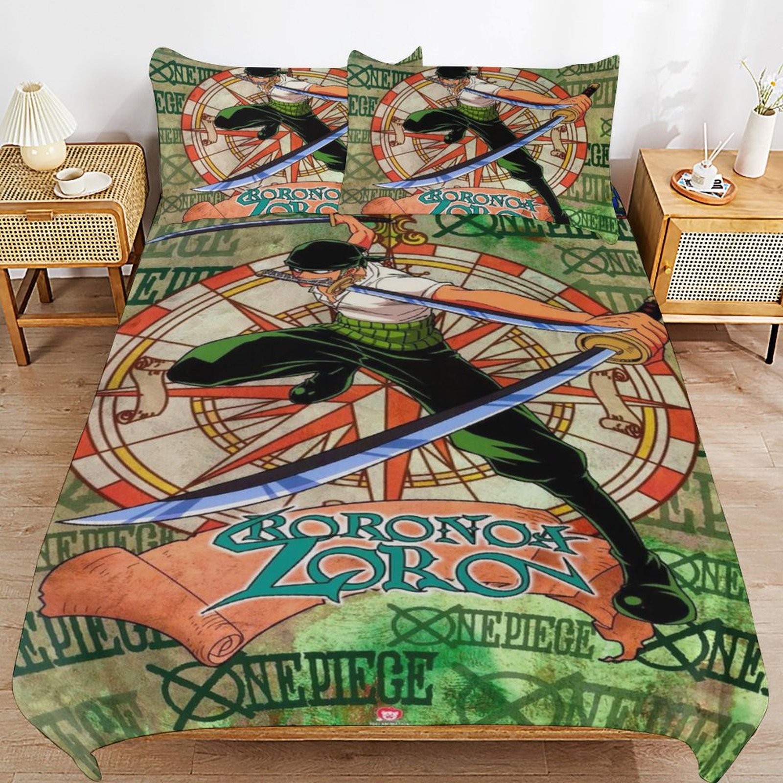 Roronoa Zoro Bed Duvet Cover Microfiber Bedding Sets 3D Printed ...