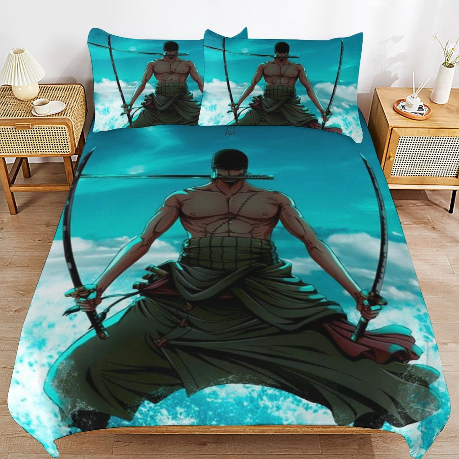 Roronoa Zoro Bed Duvet Cover Microfiber Bedding Sets 3D Printed ...