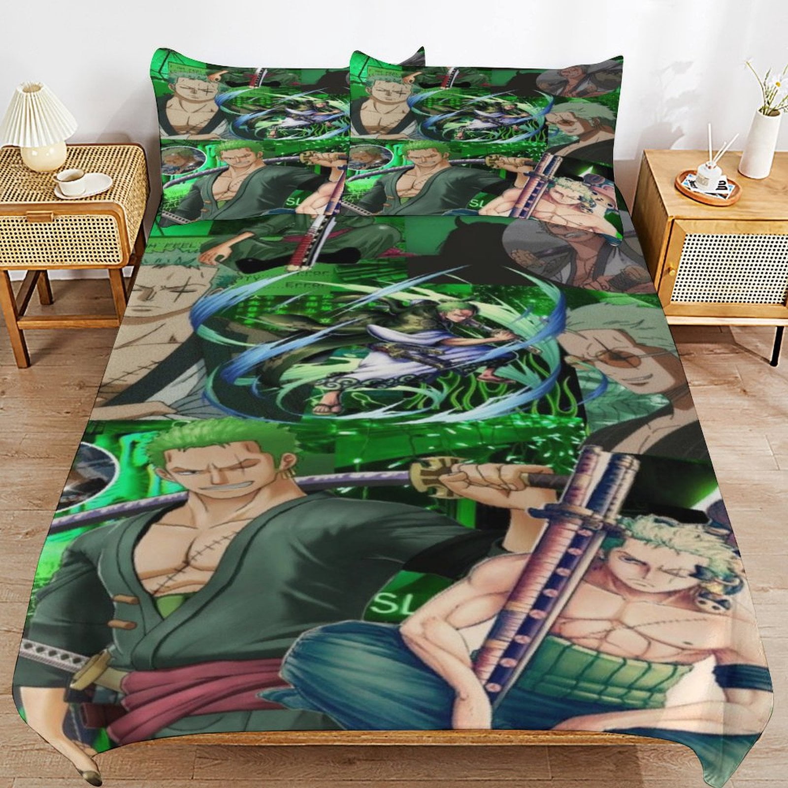 Roronoa Zoro Bed Duvet Cover Microfiber Bedding Sets 3D Printed ...