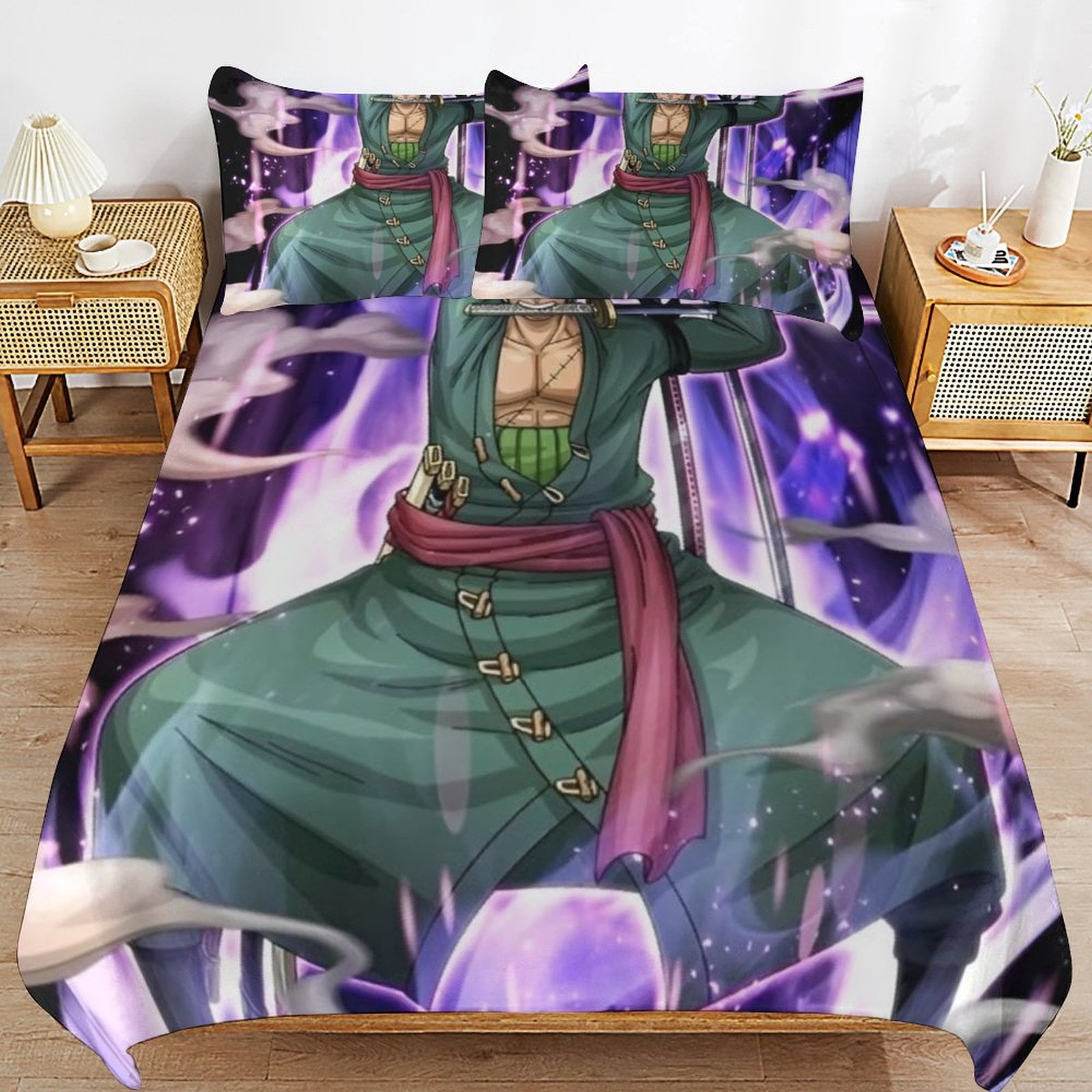 Roronoa Zoro Bed Duvet Cover Microfiber Bedding Sets 3D Printed ...