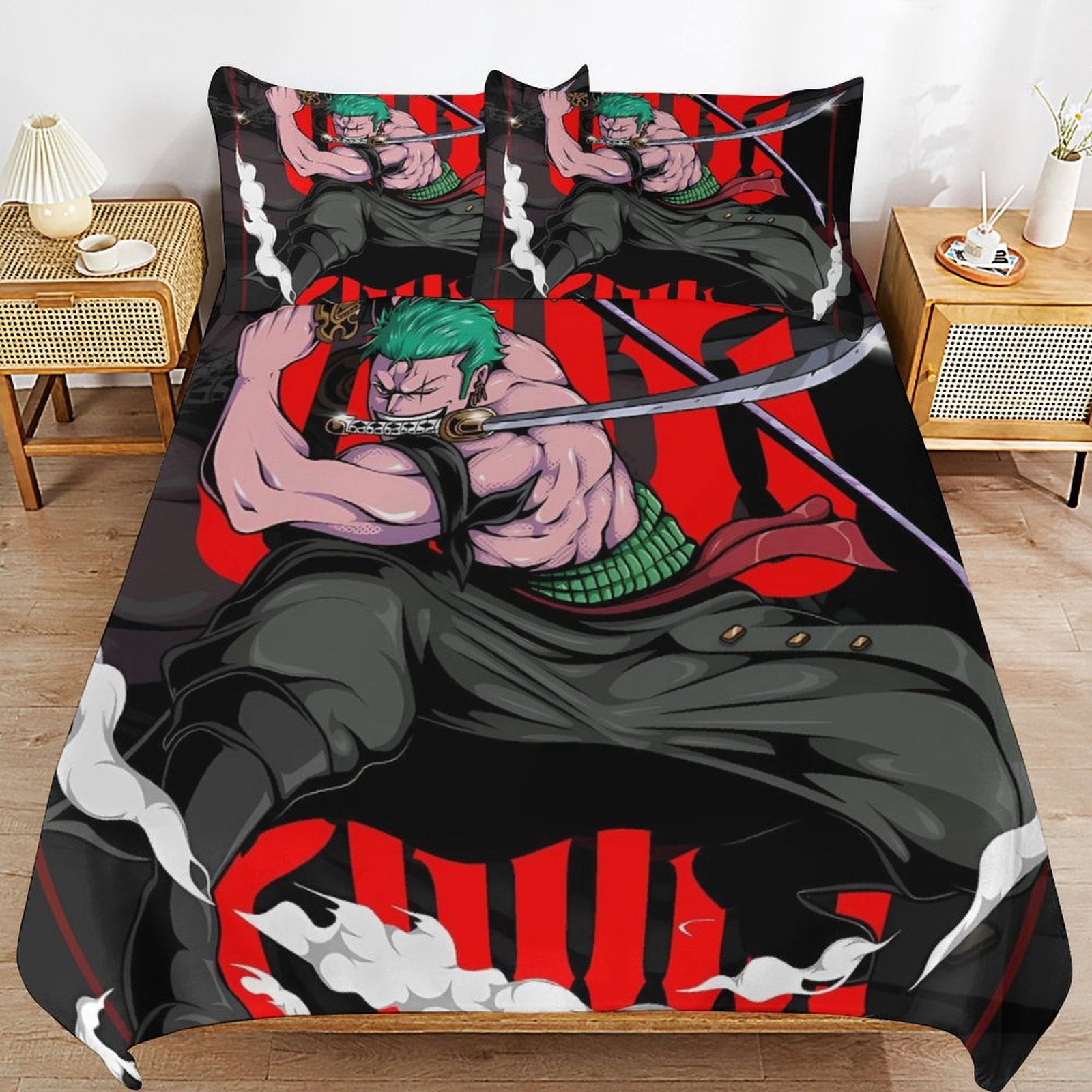 Roronoa Zoro Bed Duvet Cover Microfiber Bedding Sets 3D Printed ...
