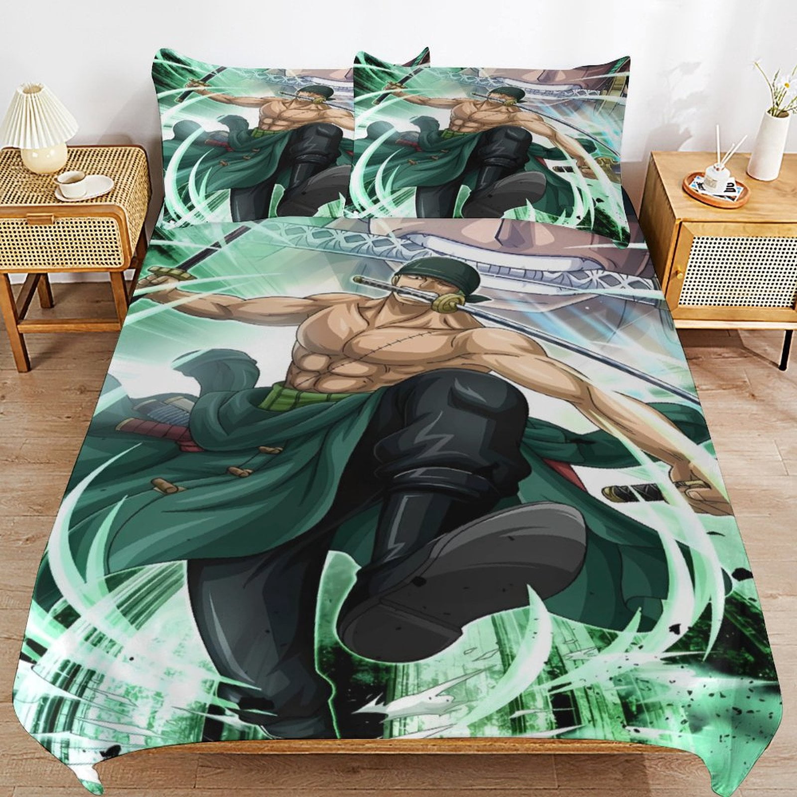 Roronoa Zoro Bed Duvet Cover Microfiber Bedding Sets 3D Printed ...