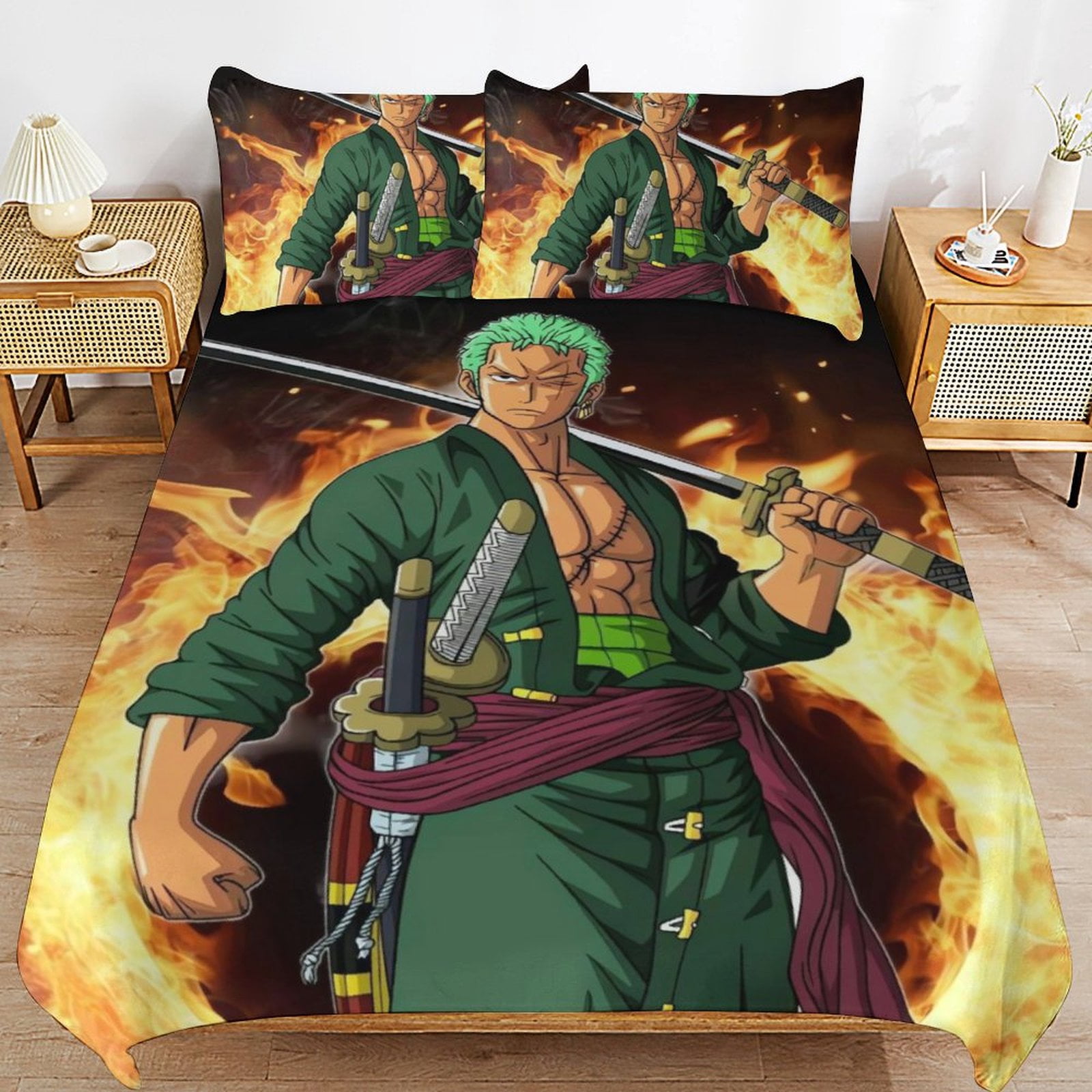 Roronoa Zoro Bed Duvet Cover Microfiber Bedding Sets 3D Printed ...